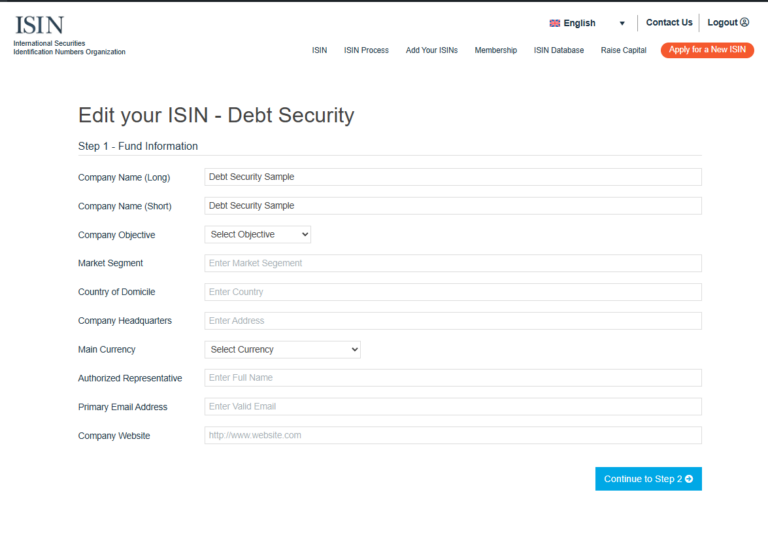 Add Your ISINs | ISIN Organization: international securities ...